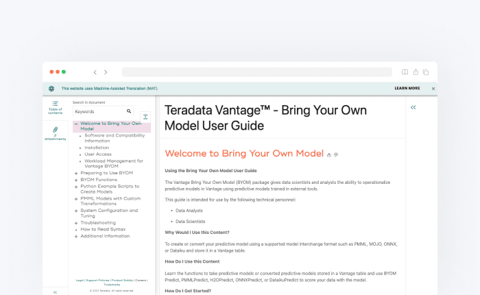 Bring Your Own Analytics | Teradata Bring Your Own Analytics | Teradata