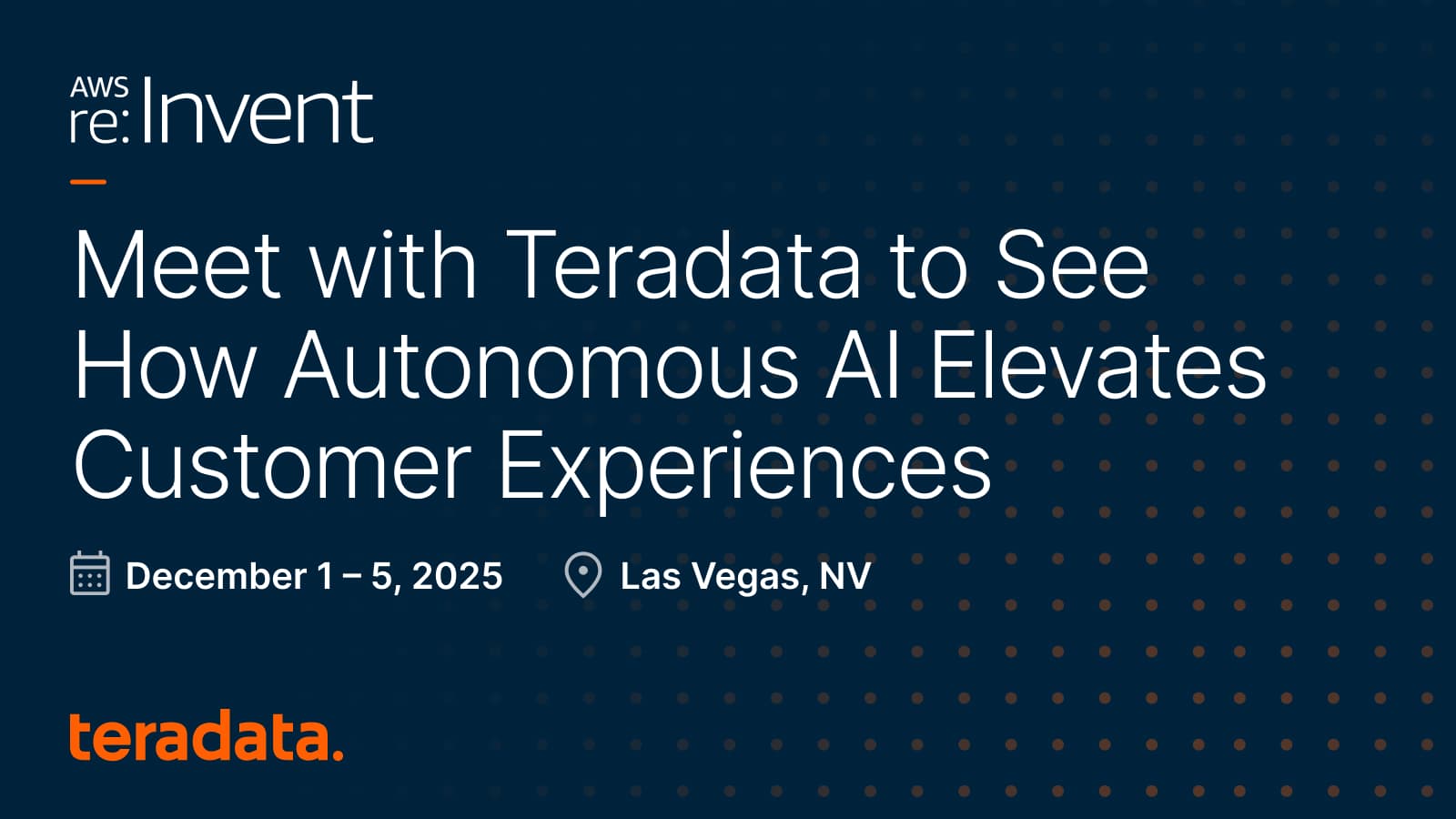 Teradata at AWS re:Invent | Teradata